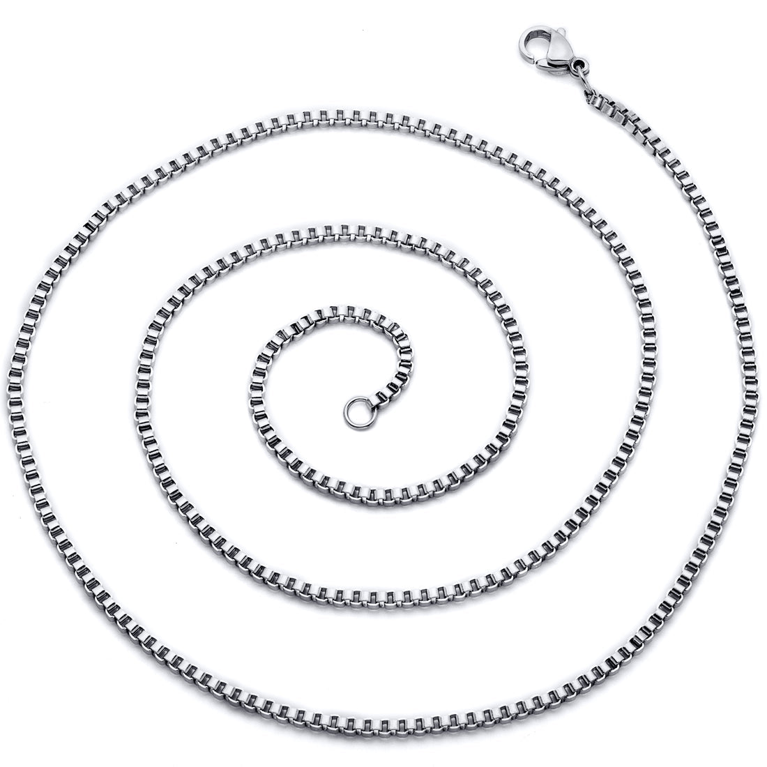 26 Inch 3mm Stainless Steel Rolo Link Chain Necklace – Silver Jewelry Club